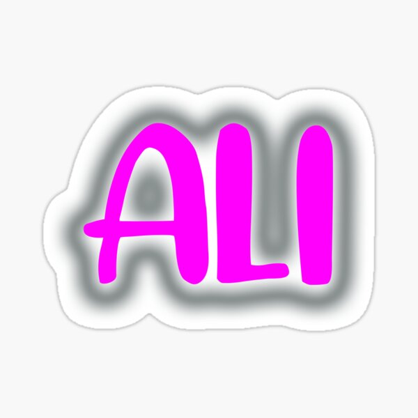 "ALI" Sticker by pink-name | Redbubble