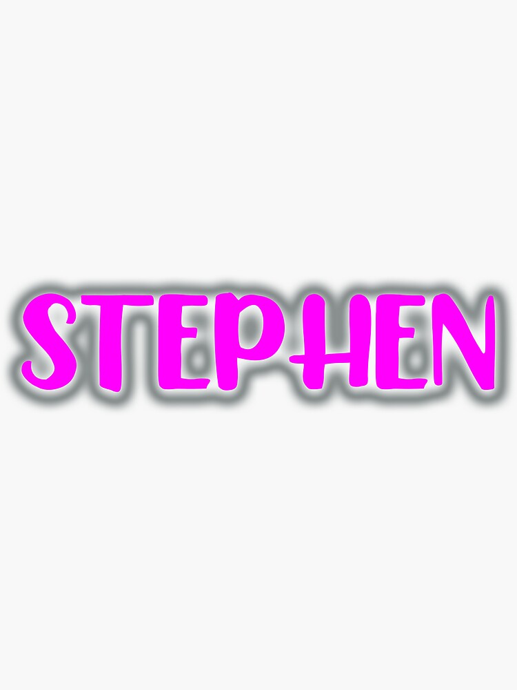 "STEPHEN" Sticker for Sale by pink-name | Redbubble