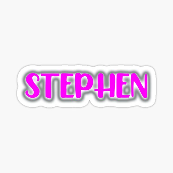"STEPHEN" Sticker for Sale by pink-name | Redbubble