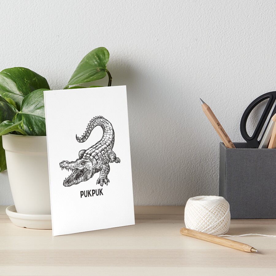 "Pukpuk Crocodile - Papua New Guinea" Art Board Print by PNG-pikinini ...