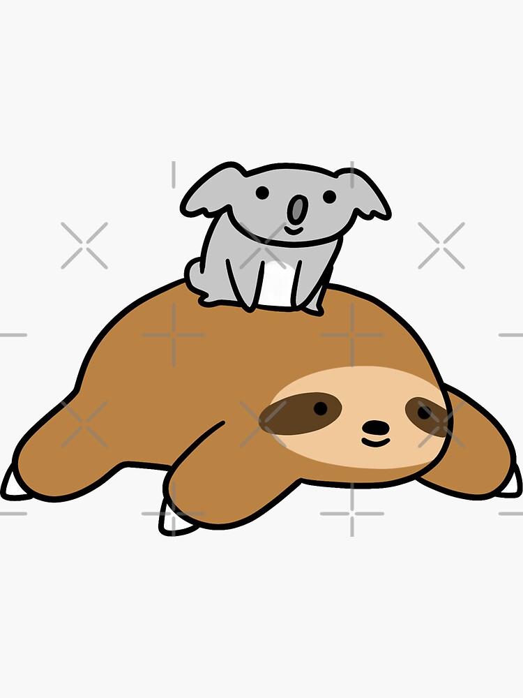 "Koala and Sloth" Sticker for Sale by SaradaBoru | Redbubble
