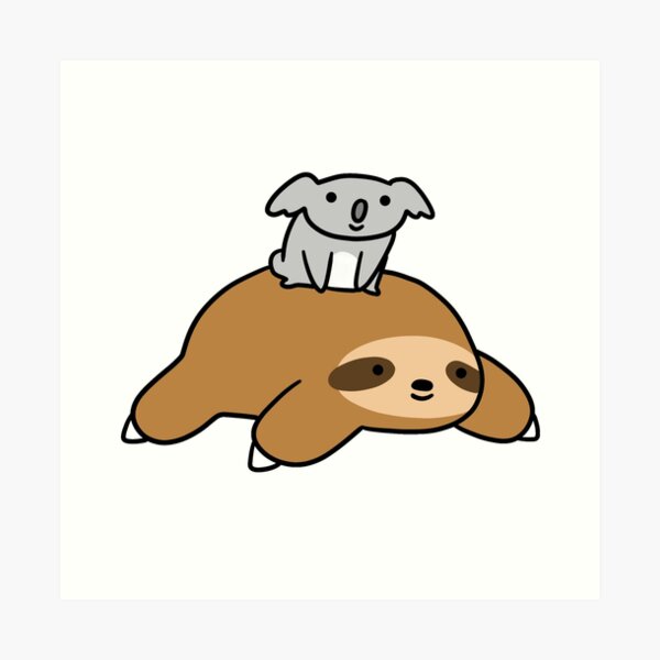 "Koala and Sloth" Art Print by SaradaBoru | Redbubble