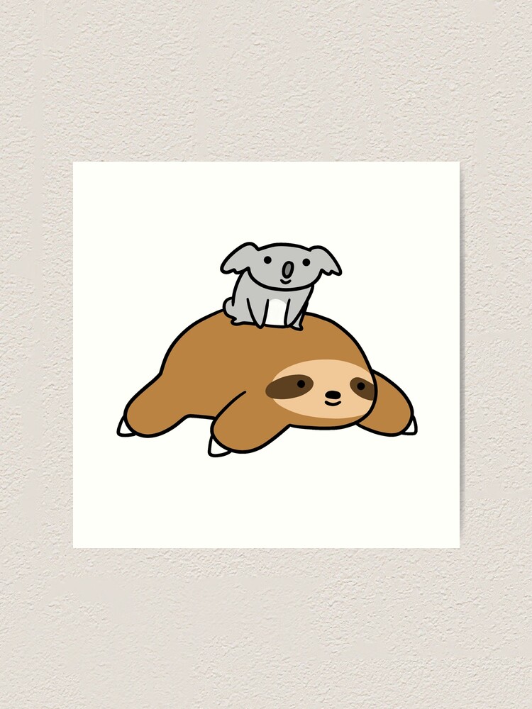 "Koala and Sloth" Art Print by SaradaBoru | Redbubble