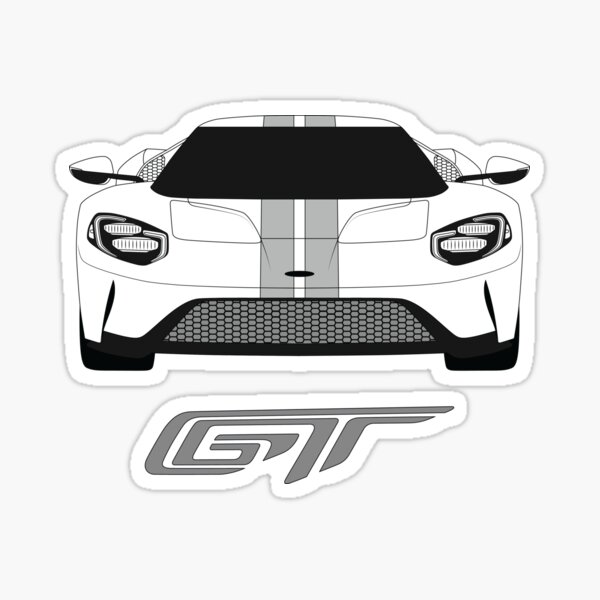 "Ford GT" Sticker for Sale by AutomotiveArt | Redbubble