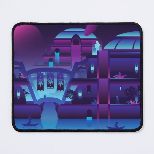 "Synthwave Vivec City" Mouse Pad for Sale by TornadoTwist | Redbubble