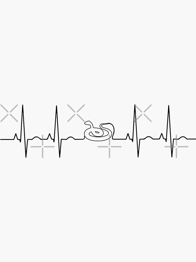 "ECG With Snake Cellulite - Snake" Sticker by nakavt | Redbubble