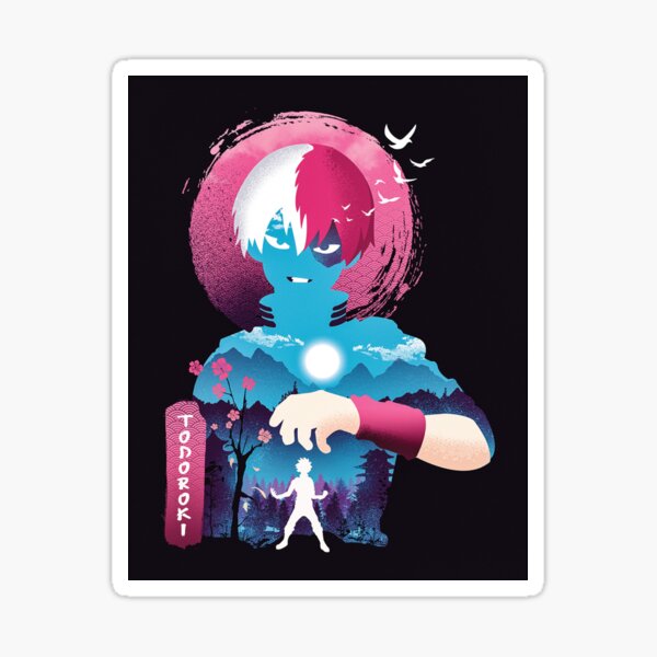 "Todoroki Shoto Boku no Hero Academia" Sticker for Sale by Idris-Fenazi ...