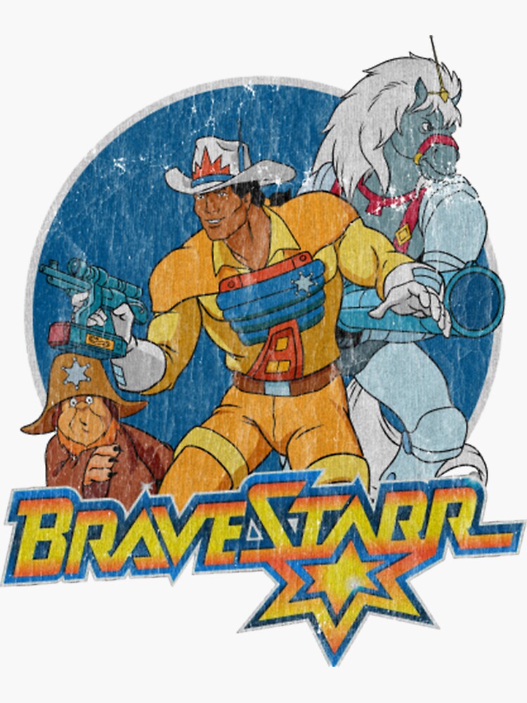 "Bravestarr T-ShirtVintage BraveStarr " Sticker for Sale by CariDelonat ...