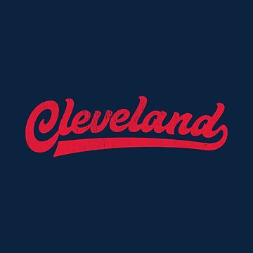 "I Love Cleveland Baseball Vintage Sports Script" Sticker for Sale by ...