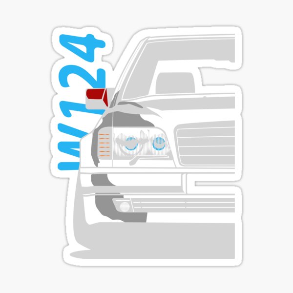 "W124" Sticker for Sale by PurpleDome | Redbubble