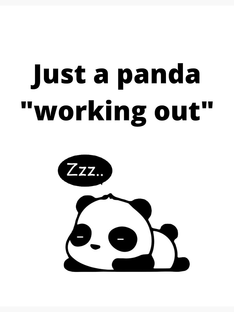 "Just a panda "working out"" Sticker for Sale by July-Design | Redbubble