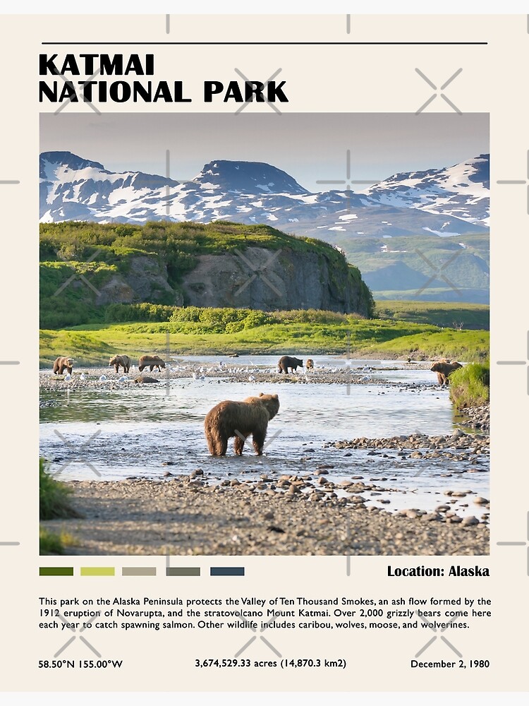 "Katmai National Park" Poster for Sale by JosephMeluzio | Redbubble