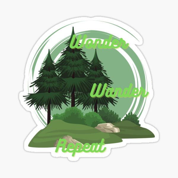 "Always Wondering and Wandering" Sticker for Sale by Nomadlifer | Redbubble