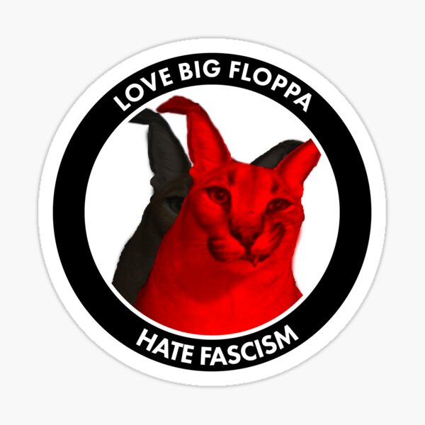 "Big Floppa Antifa" Sticker for Sale by dehv | Redbubble