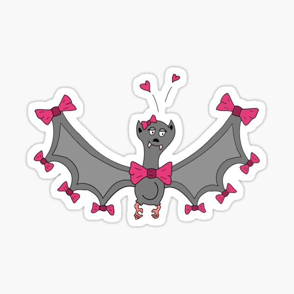 "Girl Bat" Sticker for Sale by Plaatjes | Redbubble
