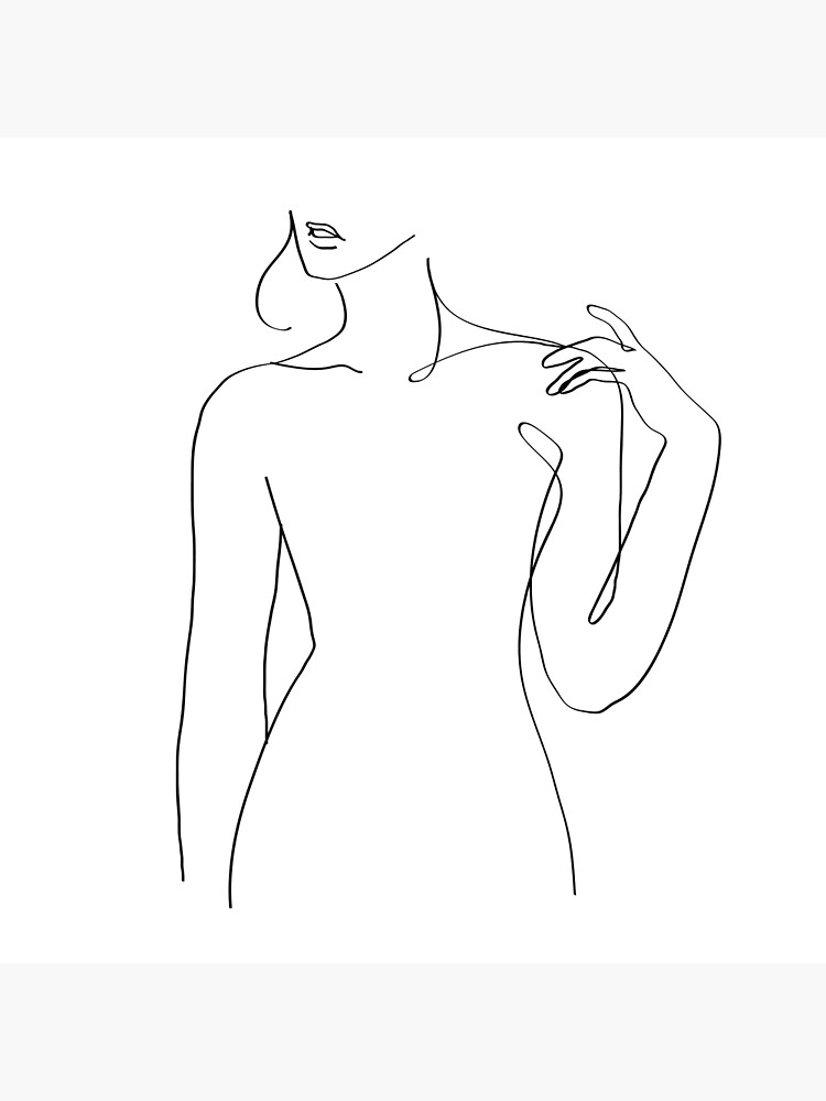 "Minimalism Lady Line Art 38" Poster by AlohaArtsy | Redbubble