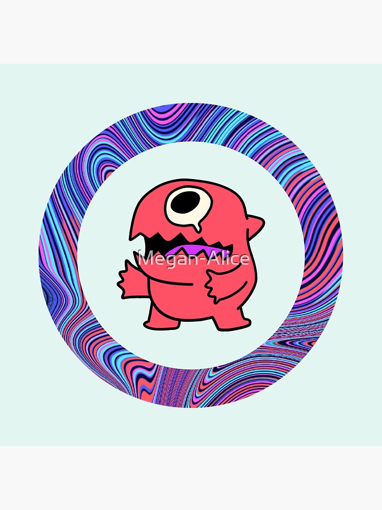 "Copy of Cartoon Raspberry Pink Monster - Light Edition" Sticker for ...