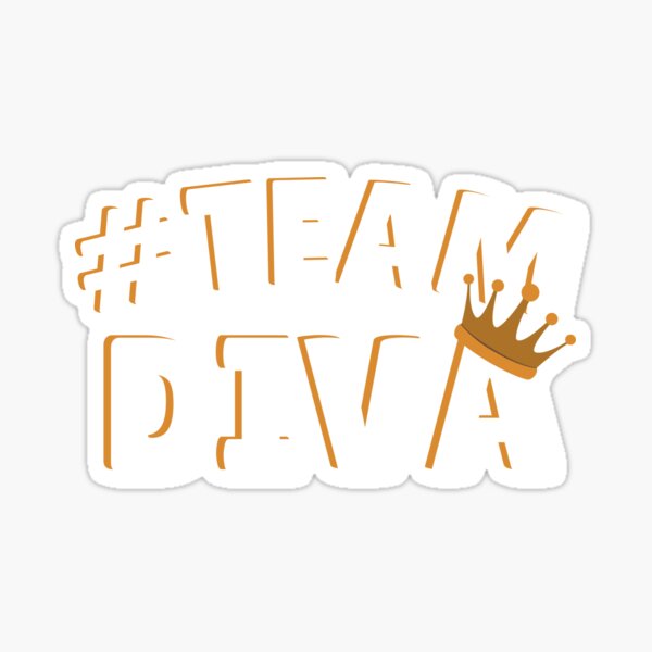 "Team Diva Crown" Sticker for Sale by Vegginitup | Redbubble