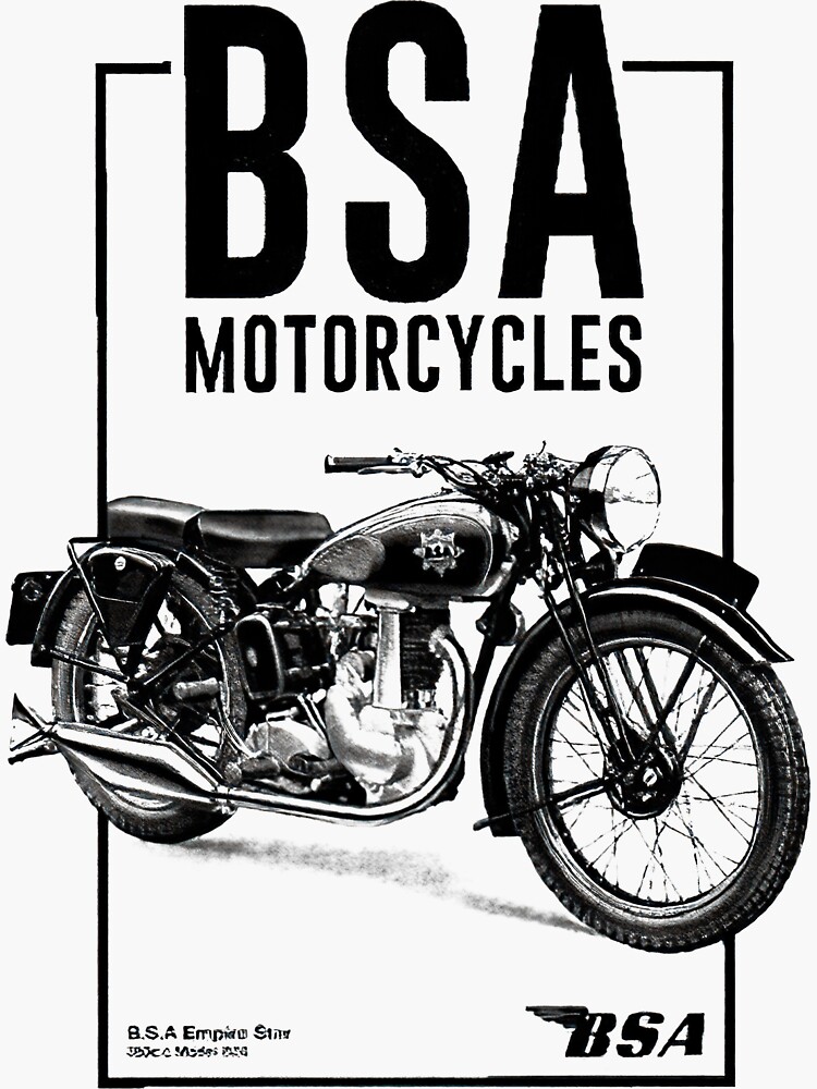 "BSA Motorcycles" Sticker for Sale by shopMParadise58 | Redbubble