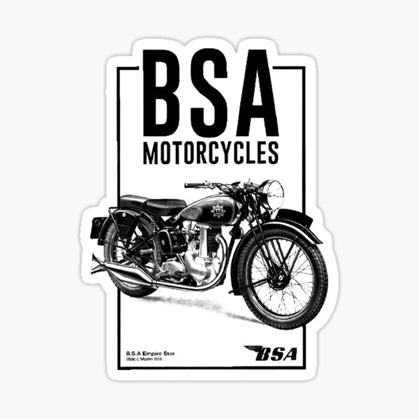 "BSA Motorcycles" Sticker for Sale by shopMParadise58 | Redbubble