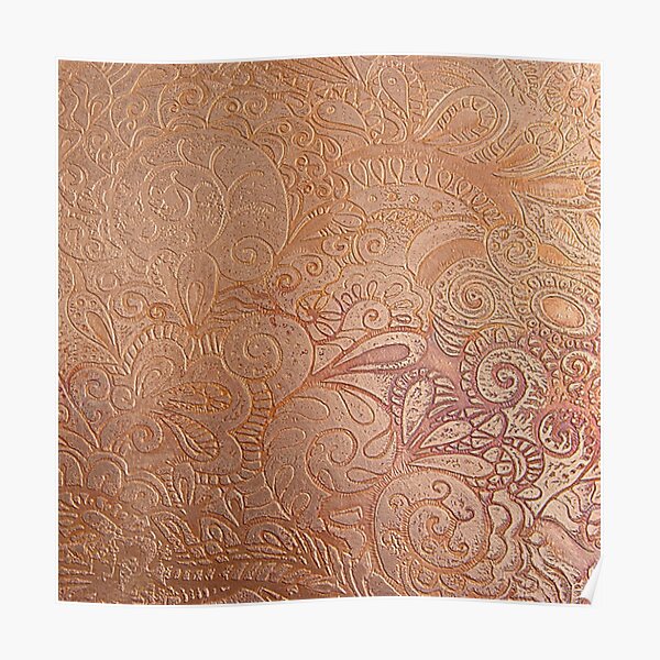 "Floral copper" Poster for Sale by foxxya | Redbubble