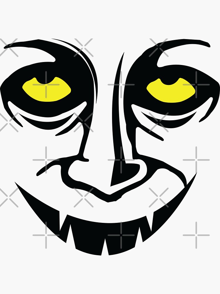 "Halloween Creepy Scary Face" Sticker for Sale by Studio624 | Redbubble