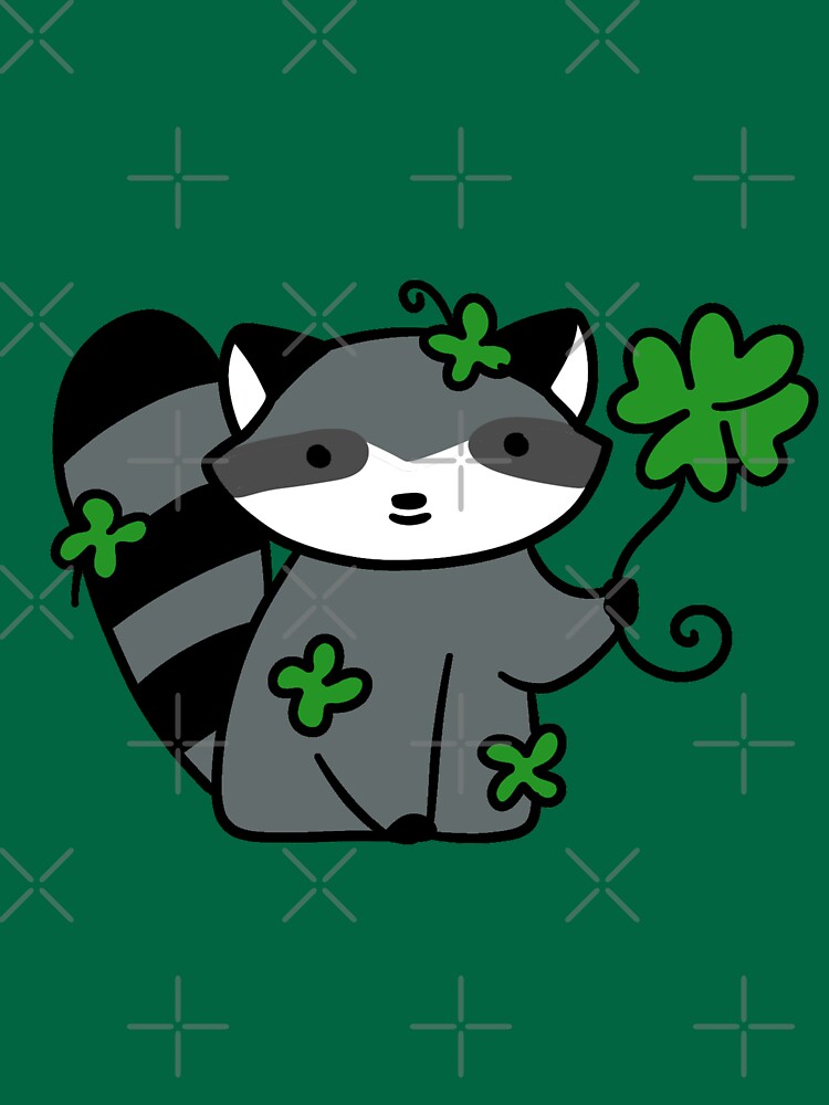 "Lucky Raccoon" T-shirt for Sale by SaradaBoru | Redbubble | raccoon t ...