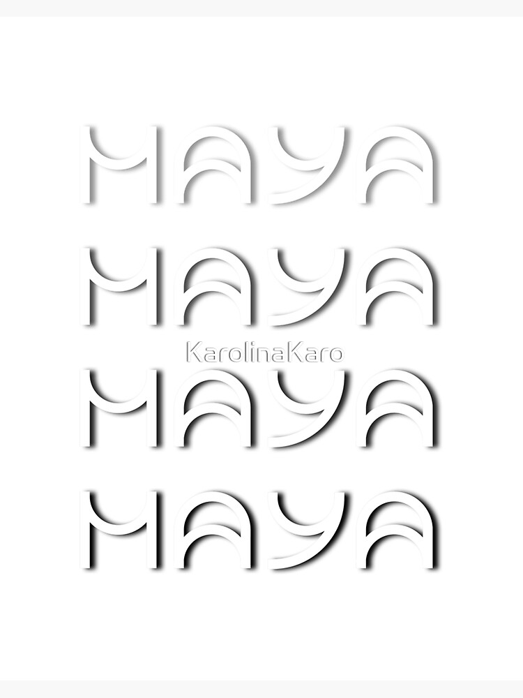 "Maya Name Logo" Sticker for Sale by KarolinaKaro | Redbubble