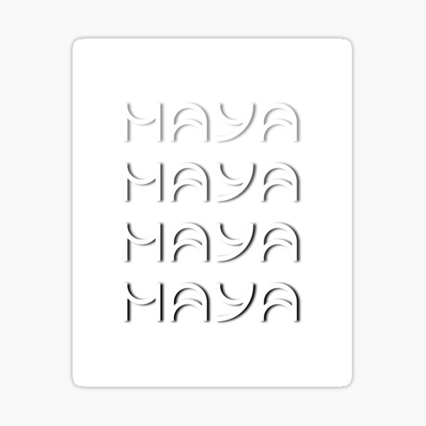"Maya Name Logo" Sticker for Sale by KarolinaKaro | Redbubble