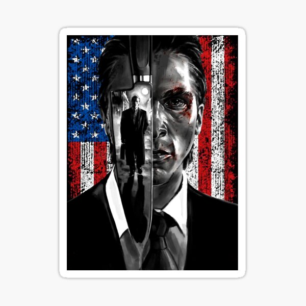 "Retro Style Video 80s American Psycho Design Funny Film" Sticker for ...