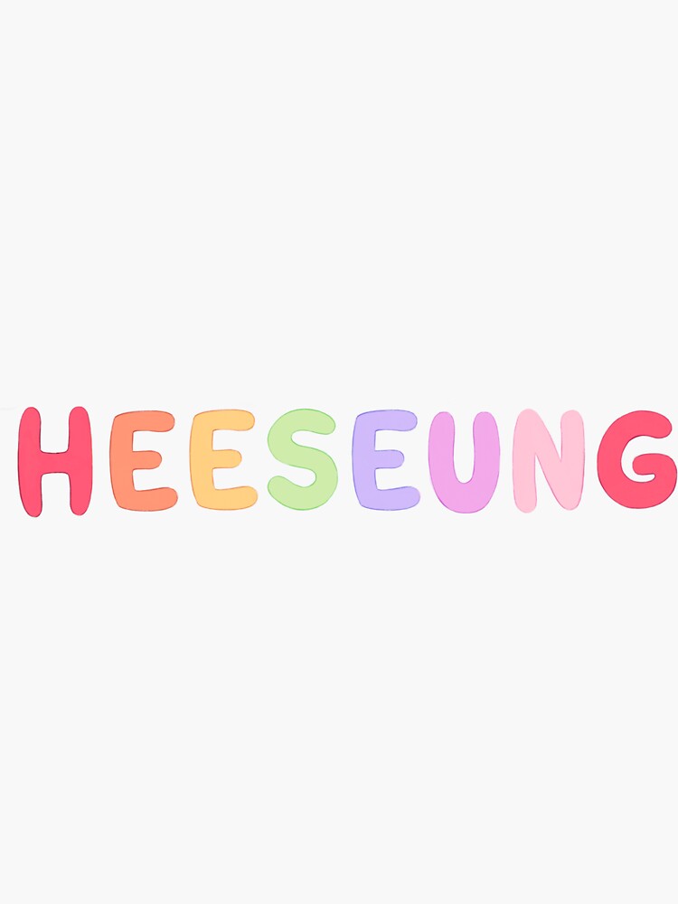"Heeseung Rainbow Letters" Sticker for Sale by deerseung | Redbubble