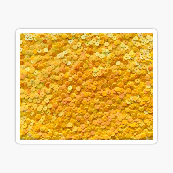 "Bright yellow round sequins" Sticker for Sale by RinaGArt | Redbubble