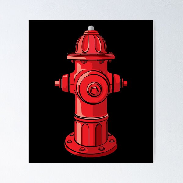 "Fireman Firefighter Fire Hydrant" Poster for Sale by azerbaija | Redbubble