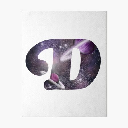 "Space themed letter D - Purple" Art Board Print by Chilling-Galaxy ...