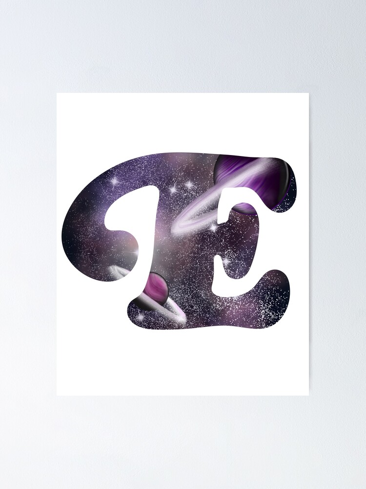 "Space themed letter E - Purple" Poster by Chilling-Galaxy | Redbubble
