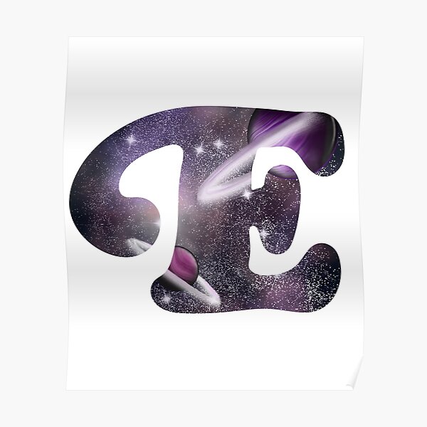 "Space themed letter E - Purple" Poster by Chilling-Galaxy | Redbubble