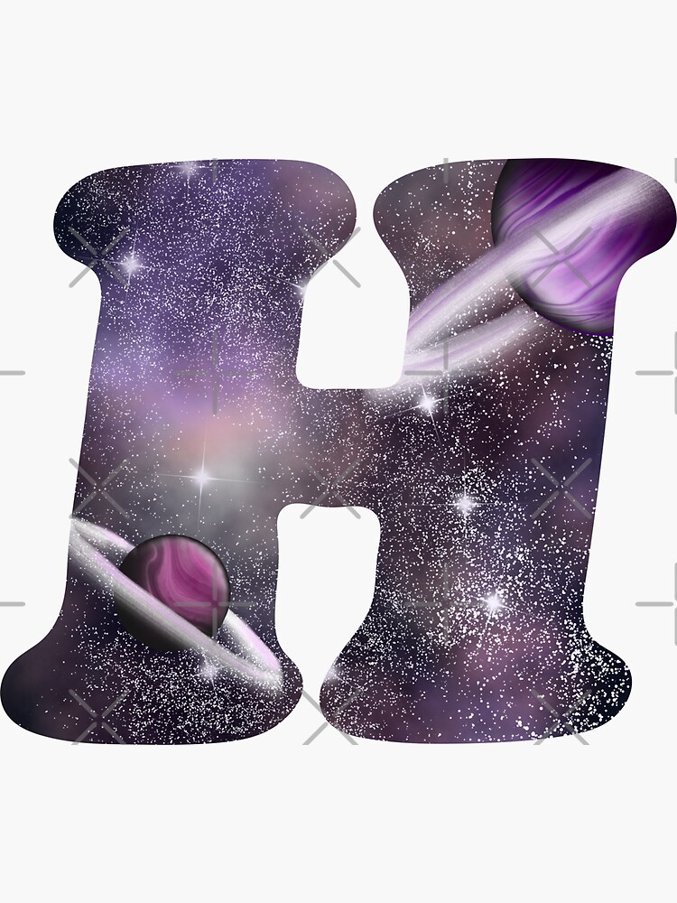 "Space themed letter H - Purple" Sticker for Sale by Chilling-Galaxy ...