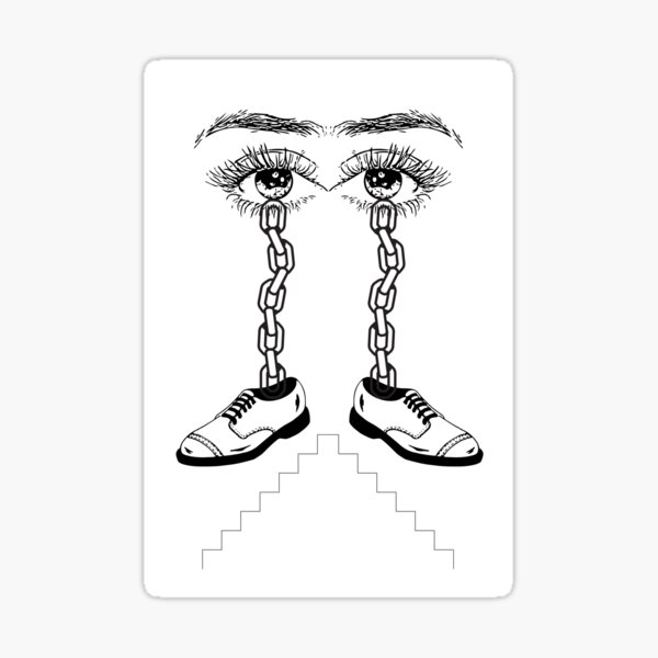 "Crying my shoes off" Sticker for Sale by TheCoconutMan | Redbubble