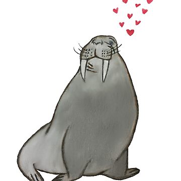 "Walrus Love" Sticker for Sale by buckwild | Redbubble