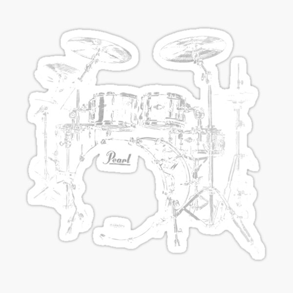 "Drums 22 Grey Essential " Sticker for Sale by sweetleafvinyl | Redbubble