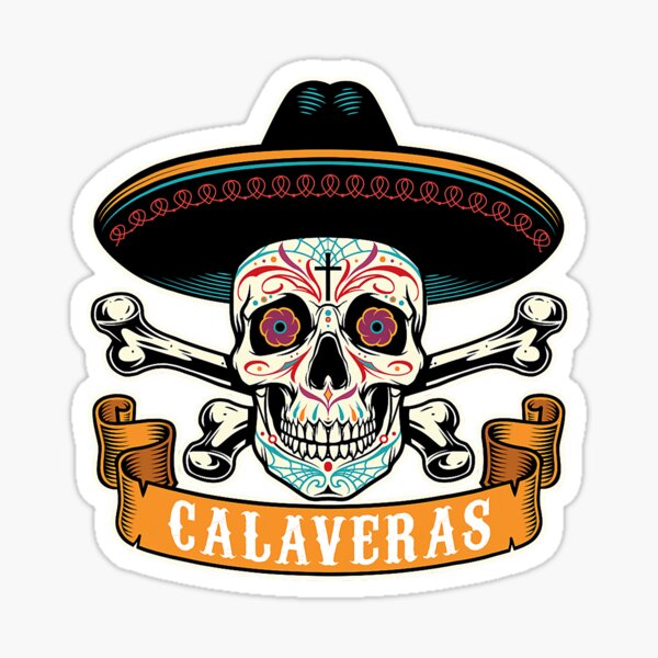 "Mexican Halloween Calaveras Skull " Sticker for Sale by XavierCraven ...