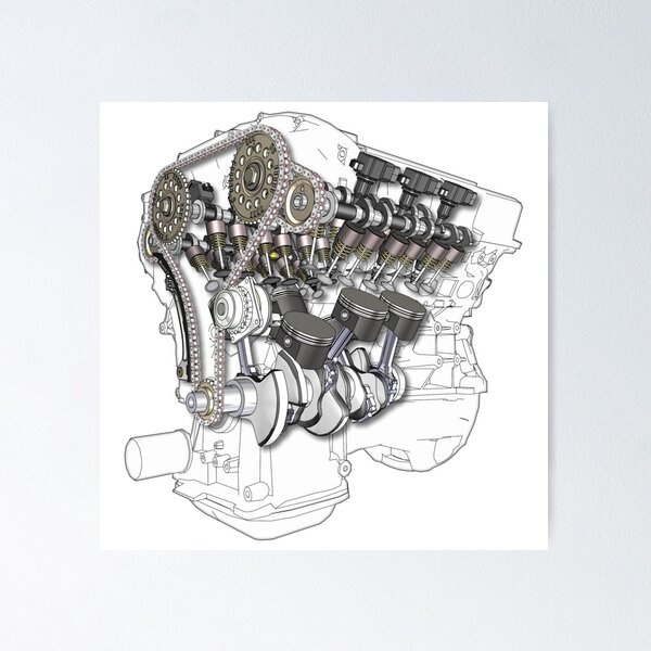 "VR6 engine" Poster by Yves1994 | Redbubble
