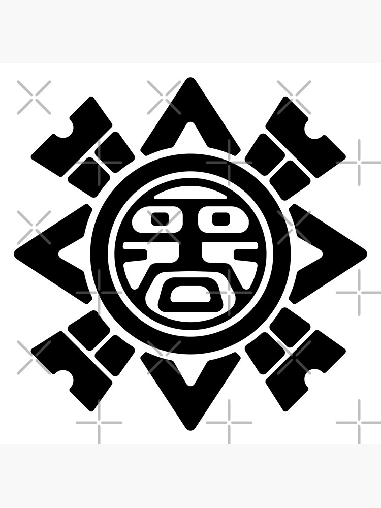 Lámina fotográfica «Símbolo del diseño del emblema del sol azteca» de ...