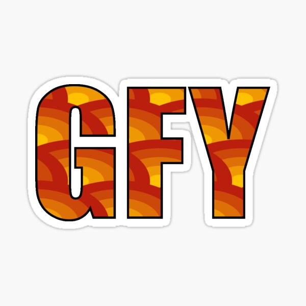 Pegatina «GFY con fondo invisible para que pueda elegir el color de ...