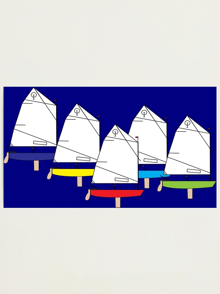 "Optimist Sailing Dinghy" Photographic Print for Sale by CHBB | Redbubble