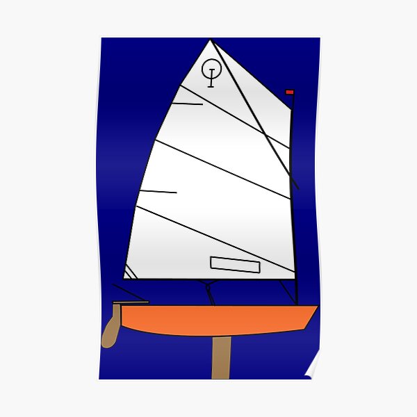 "Optimist Sailing Dinghy" Poster for Sale by CHBB | Redbubble