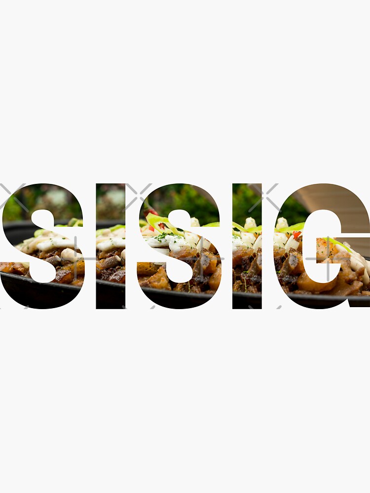 "Filipino Food "Sisig"" Sticker for Sale by pinoyhustle | Redbubble