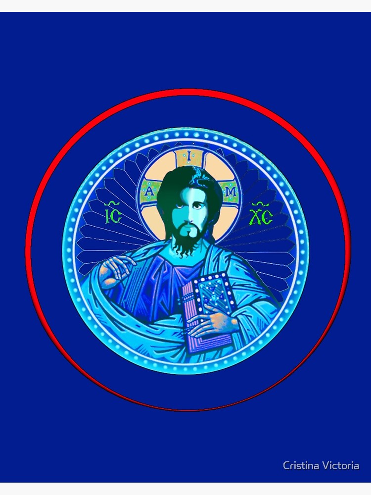 Lámina rígida for Sale con la obra «Jesucristo, Logos» de Cristina ...