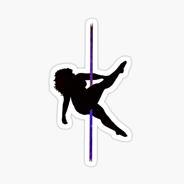 "Curvy pole dancer" Sticker for Sale by HalfmoonCreativ | Redbubble