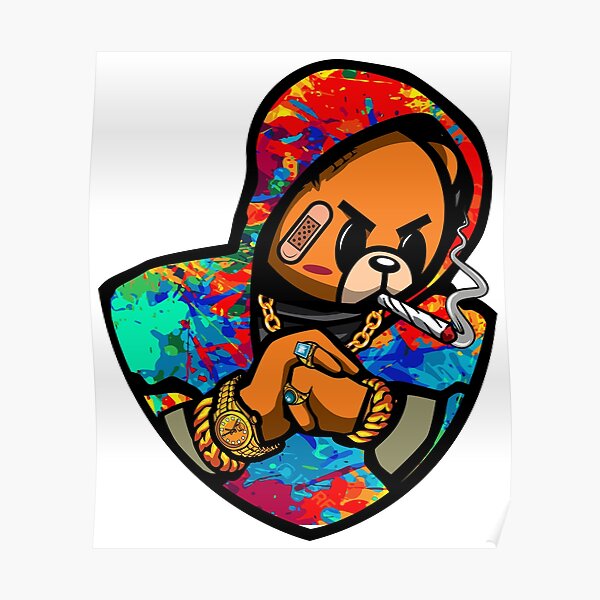 "Gangster Teddy Bear" Poster for Sale by Aliraza1 | Redbubble